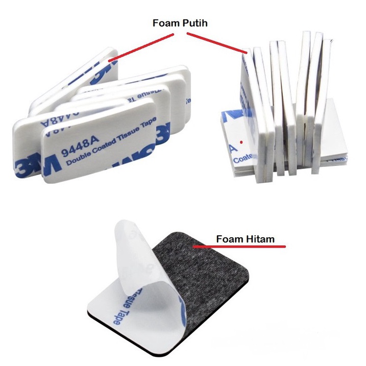 Jual Lem 3M Double Sided Adhesive 3M Thick 1,5mm Foam Putih Lembaran 4 ...