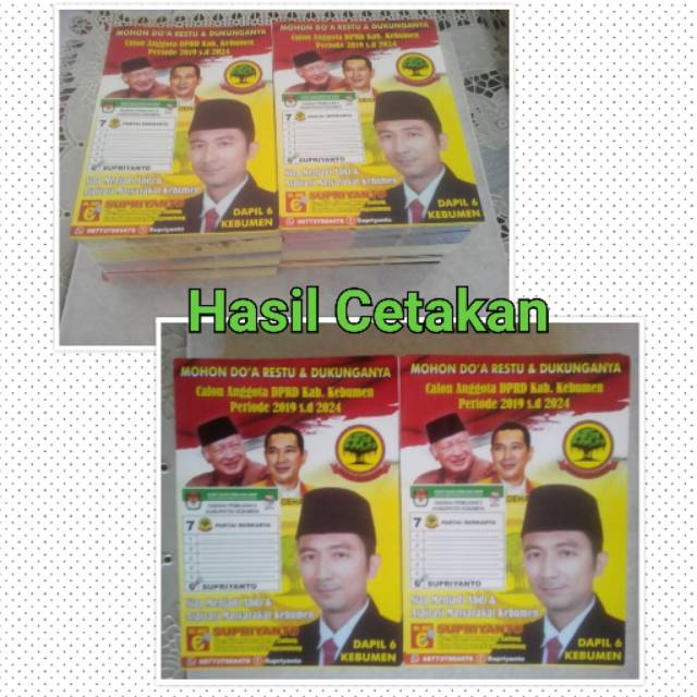 Jual Cetak Stiker Caleg uk 15x20 cm (1/4 folio) | Shopee Indonesia