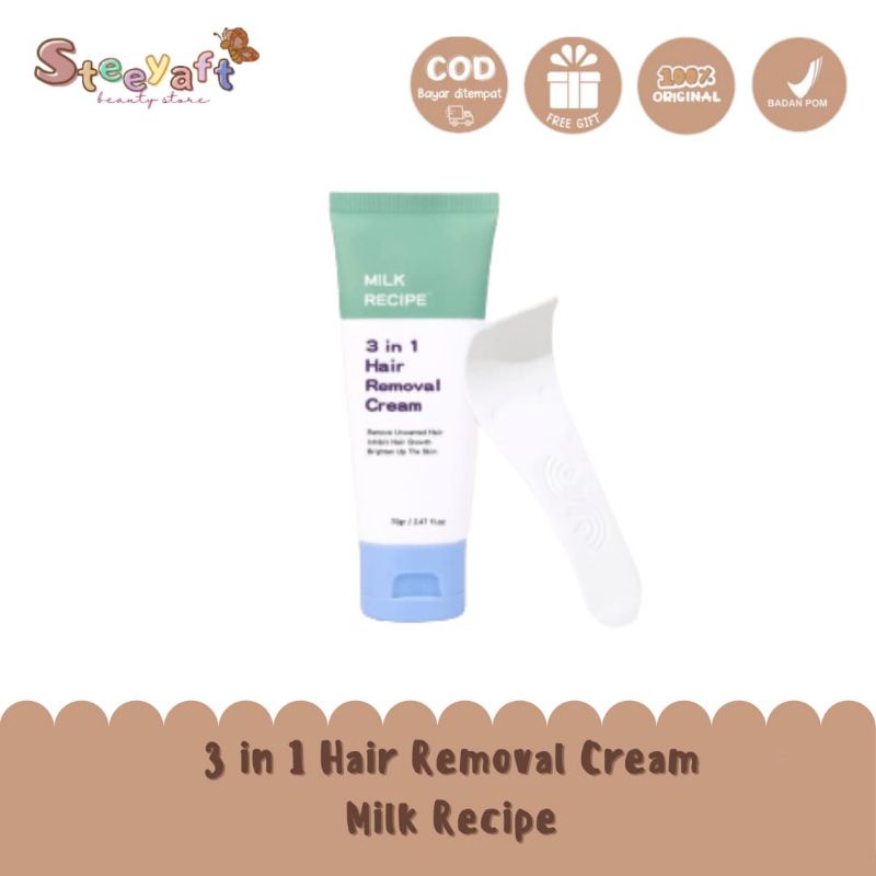 Jual Milk Recipe 4 in 1 Hair Removal Cream Krim Penghilang Bulu ...