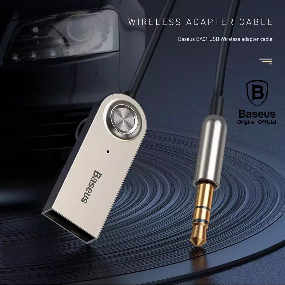 Jual BASEUS ORIGINAL BA01 Wireless Bluetooth Receiver Cable Transmitter ...