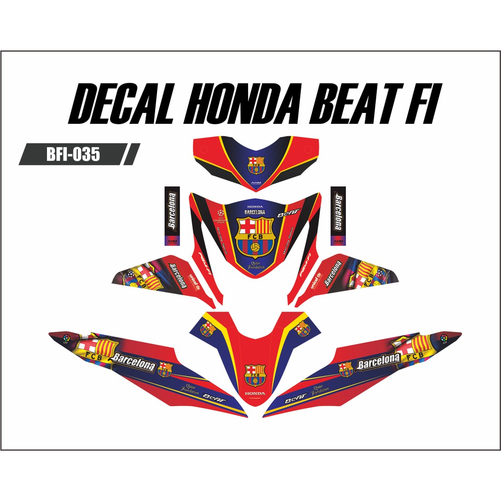 Jual stiker beat fi striping fullbody Decal Honda Beat FI - BARCELONA ...