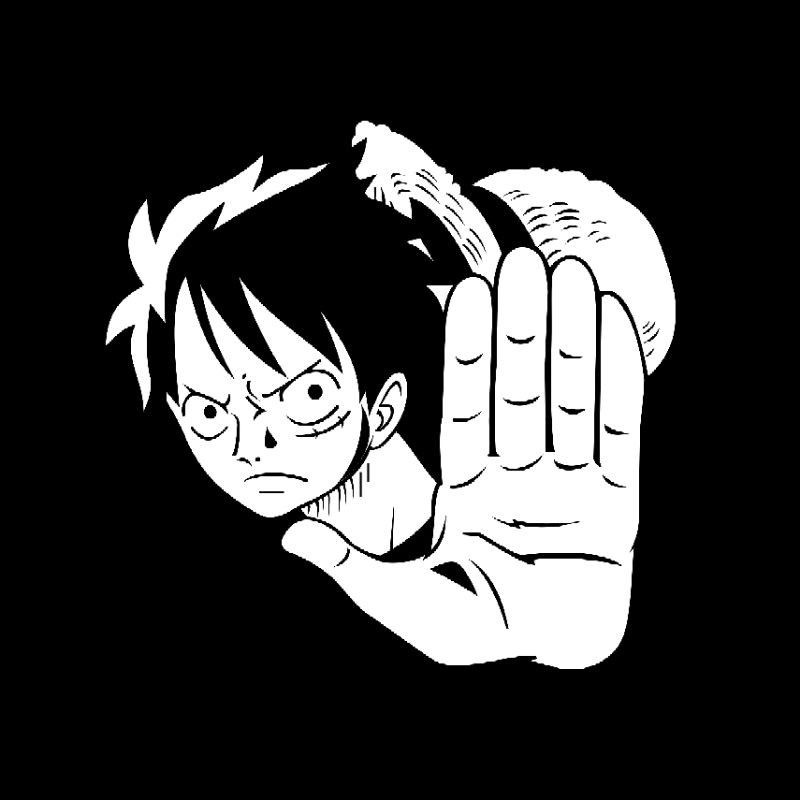 Jual Stiker kaca bodi Luffy one piece stop cutting diecut | Shopee ...