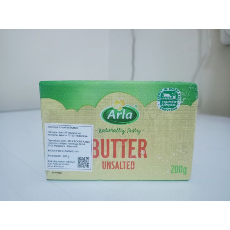 Jual ARLA UNSALTED BUTTER 200GR | Shopee Indonesia