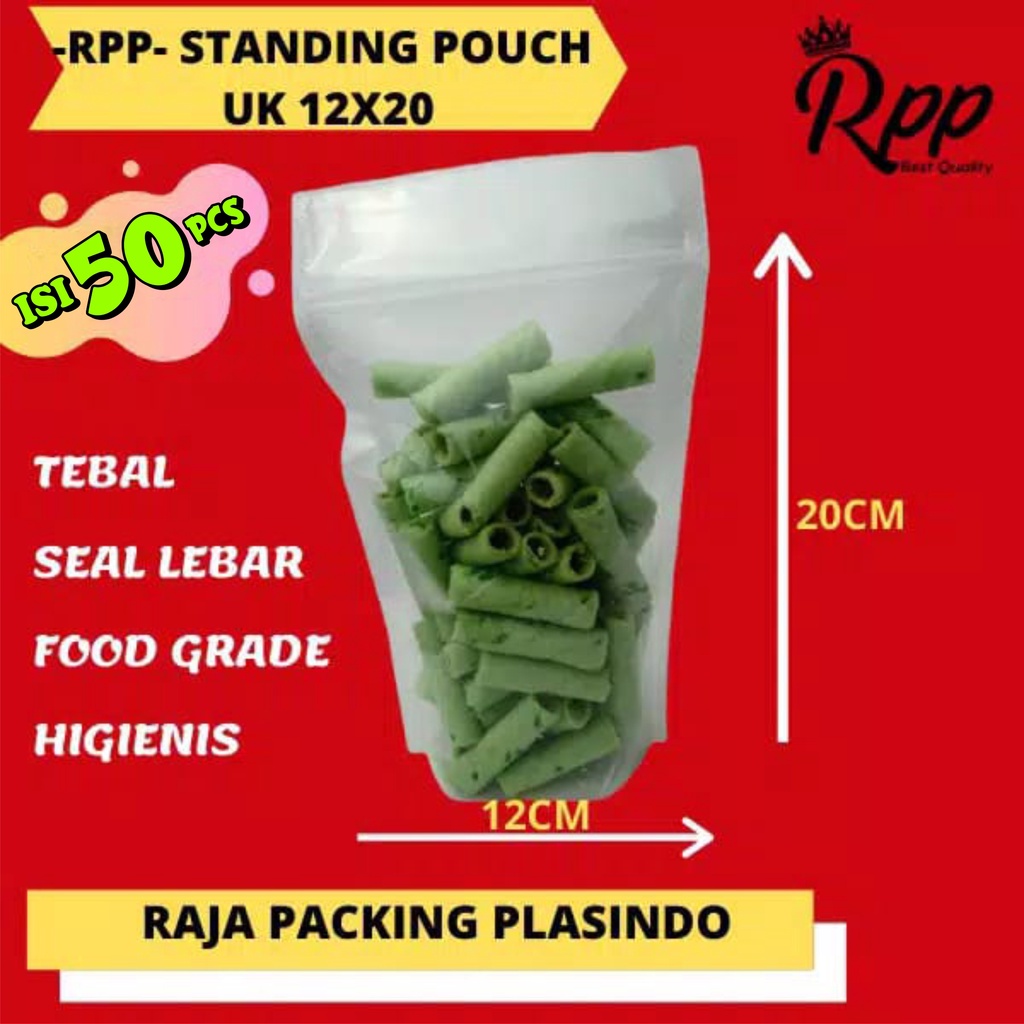 Jual Plastik Standing Pouch Uk 12x20 plastik pudot snack Kantong ...
