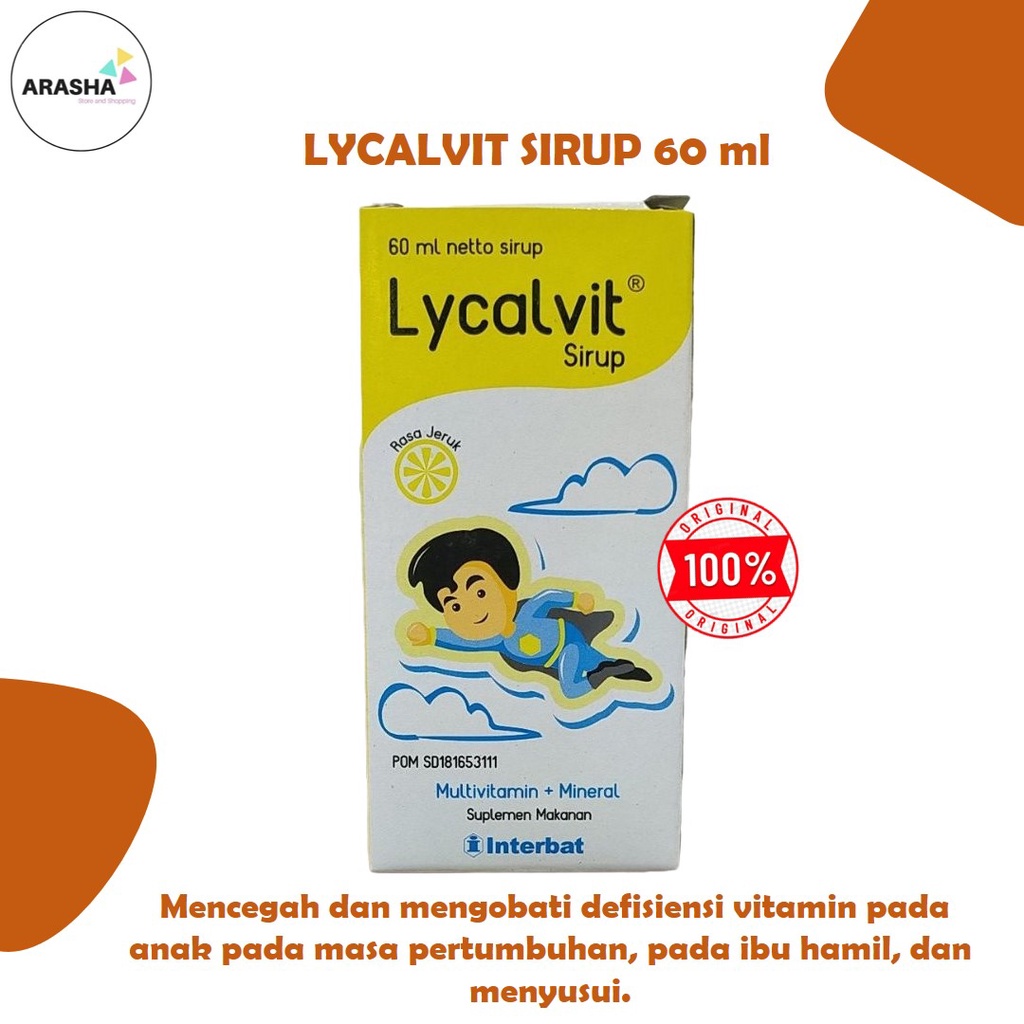 Jual LYCALVIT SYRUP 60 ml - Vitamin Anak Pada Masa Pertumbuhan/Ibu ...