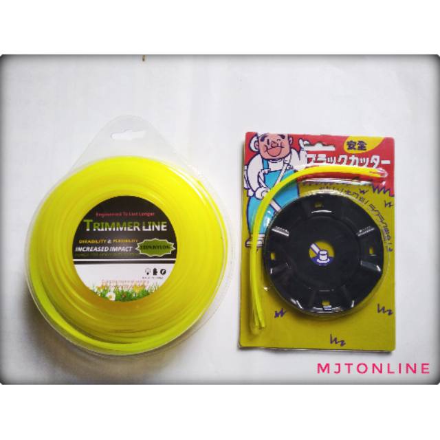 Jual Pisau Potong Rumput Senar Nylon 50Meter Set Dengan Piringan Pisau ...