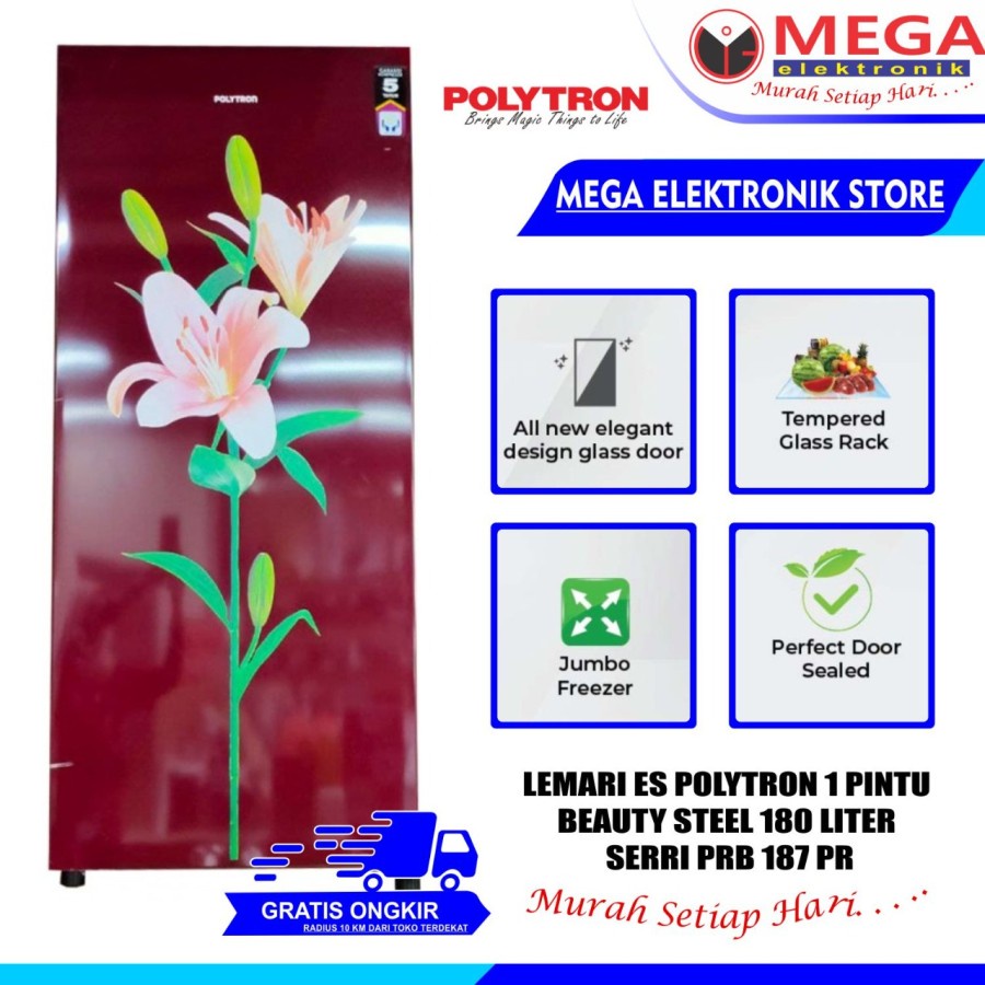 Jual LEMARI ES POLYTRON PRB-187 / PRB 187 / PRB187 KULKAS 1 PINTU MURAH ...