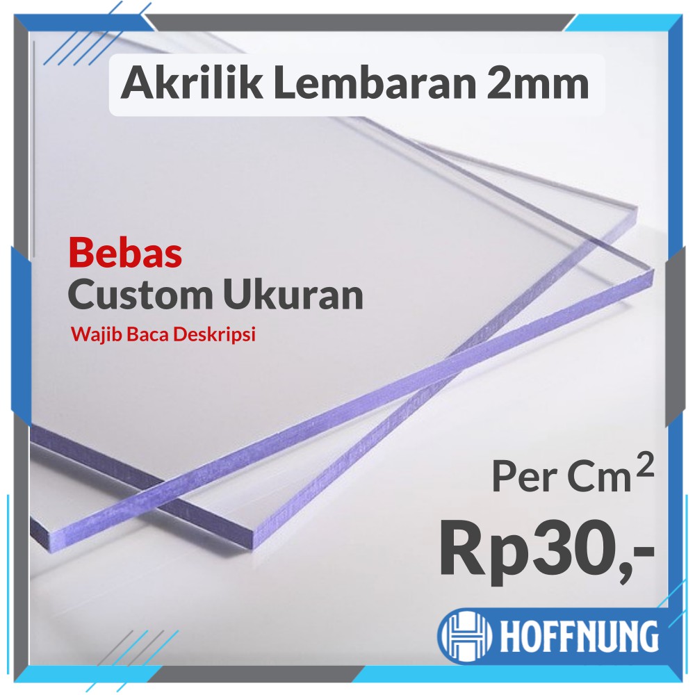 Jual Akrilik Lembaran Bening 2mm Custom Acrylic Transparan Pemotongan Laser Cutting Mika 2 mm ...