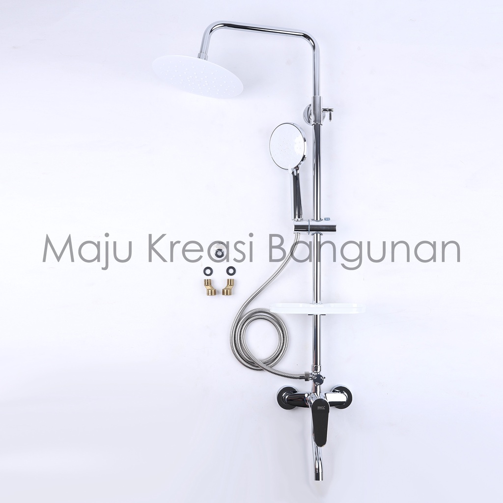 Jual Shower Column Bulat Tiang Set Kran Mixer Panas Dingin Hot Cold SKL Keran Air Kamar Mandi ...