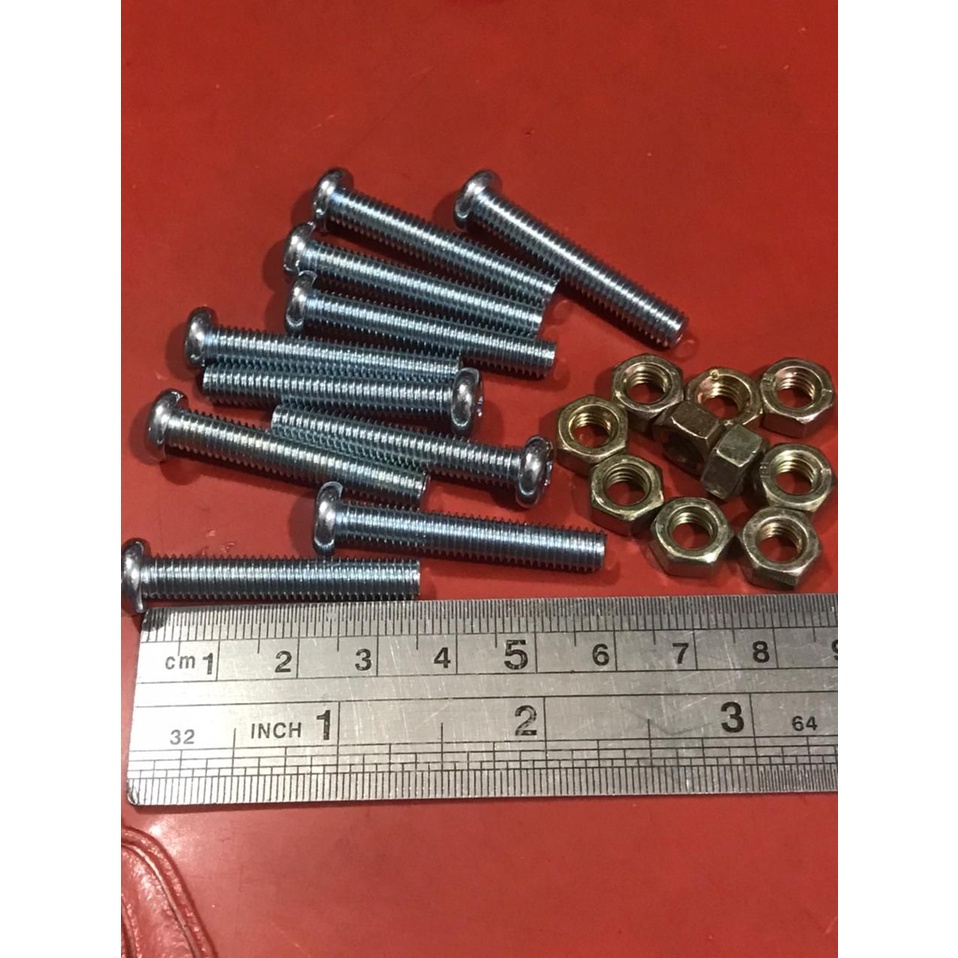 Jual (Paket 10 pcs) JP obeng + mur 10 6mm x 3,5cm | Shopee Indonesia