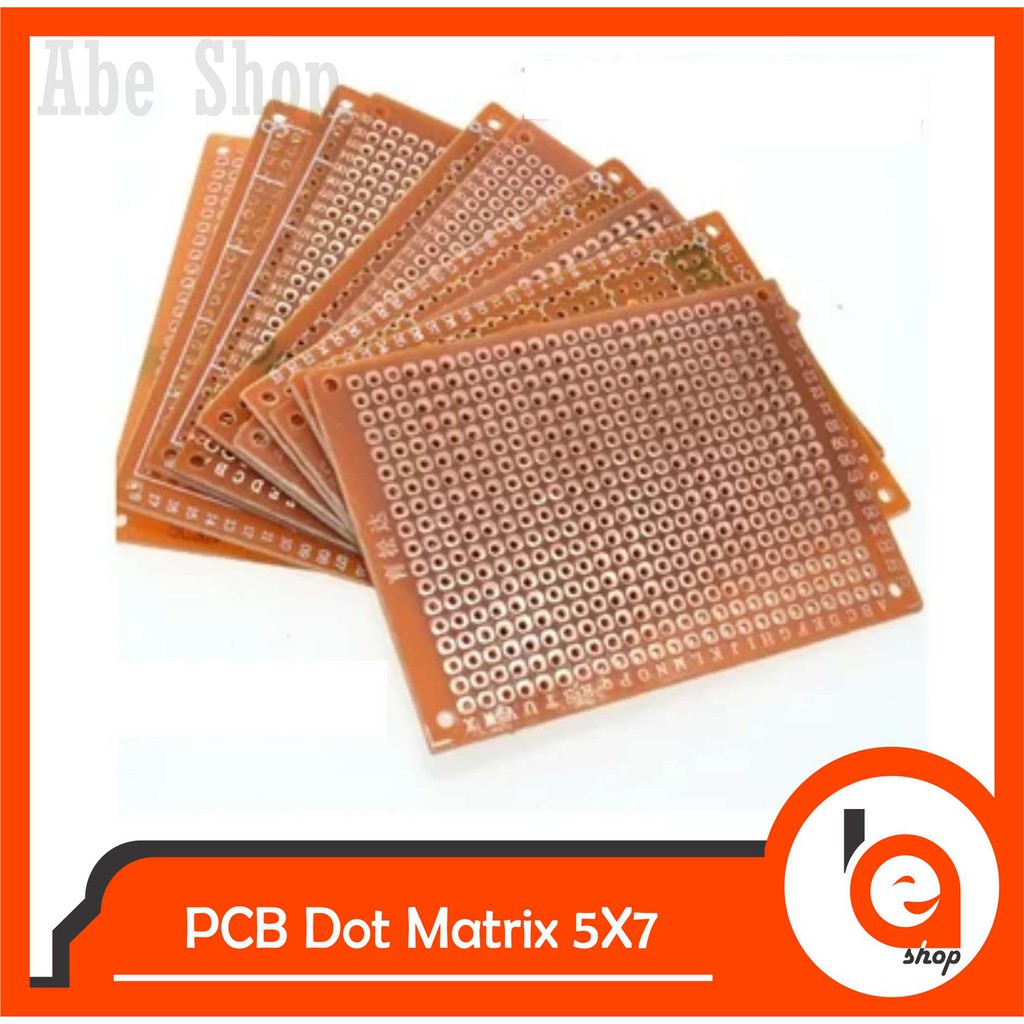 Jual PCB Dot Matrix 5X7 Lubang Universal PCB 5*7 | Shopee Indonesia