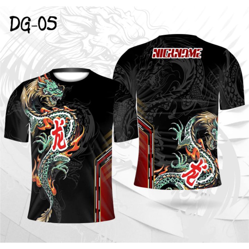 Jual Baju Gambar Naga Kaos JERSEY Motif DRAGON | Shopee Indonesia