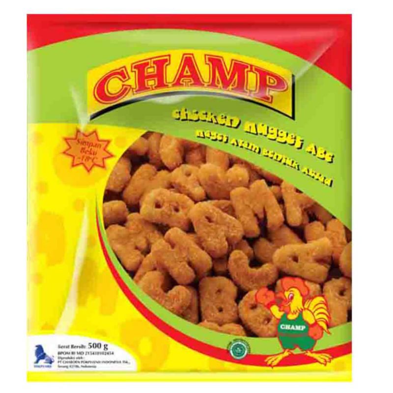 Jual CHAMP NUGGET ABC 500GR / Champ Chicken Nuget Bentuk Alphabet ABC ...