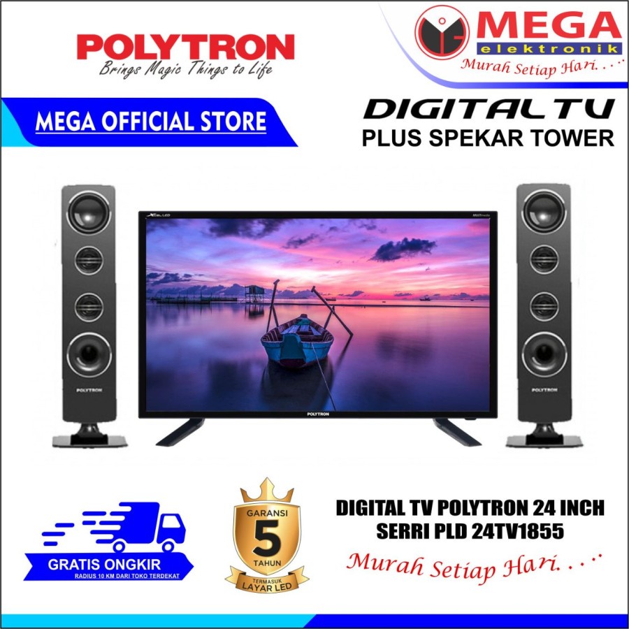Jual LED POLYTRON PLD-24TV1855 / PLD 24TV1855 DIGITAL TV 24 INCH ...