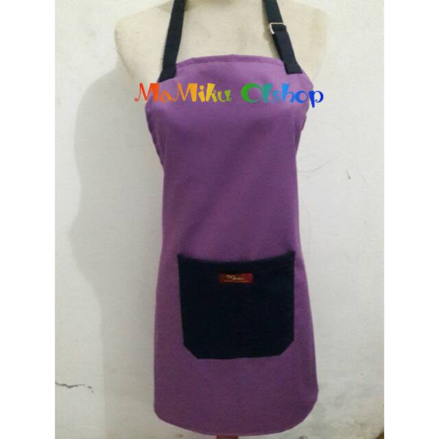 Jual Celemek Ungu Tali Hitam | Shopee Indonesia