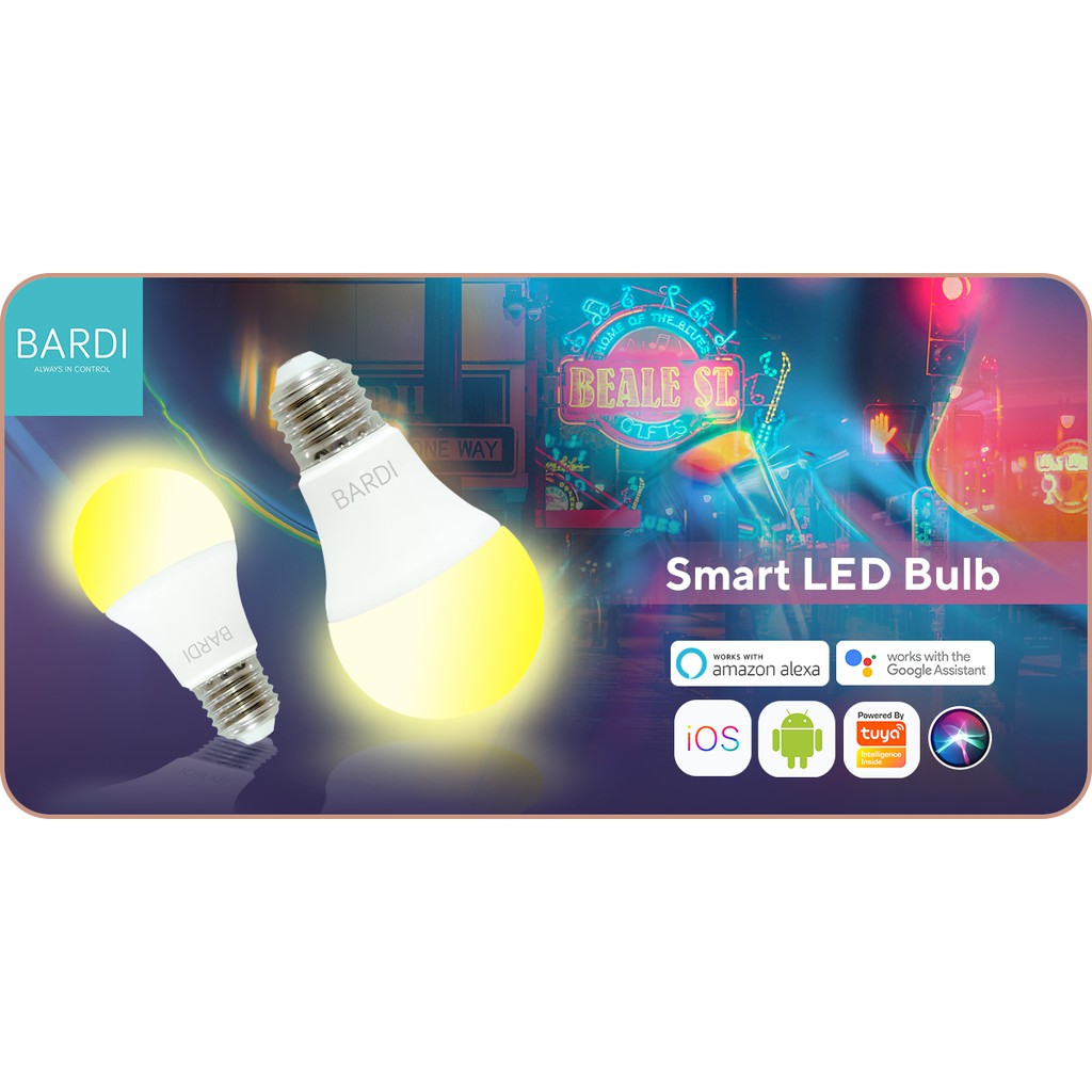 Jual BARDI Smart LED Home Automation Light Bulb WW 9W Wifi - Dim CCT ...