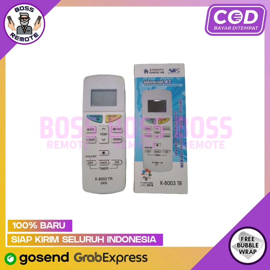 Jual REMOTE MULTI AC DAIKIN UNIVERSAL K-8003 TR CHUNG HE | Shopee Indonesia