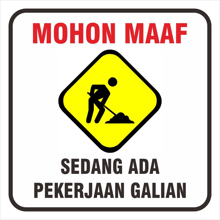 Jual BANNER PEKERJAAN GALIAN UNDER CONSTRUCTION 1X1M | Shopee Indonesia