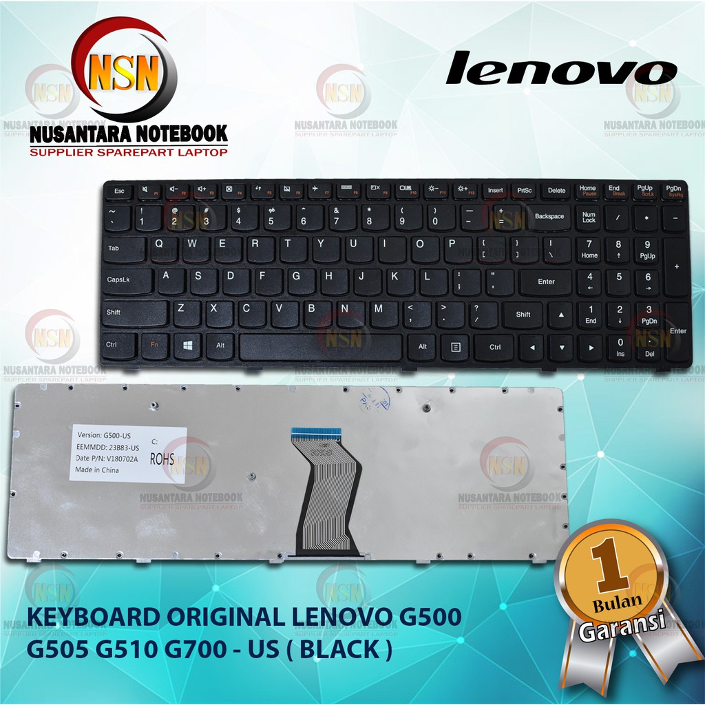 Jual Keyboard Original Lenovo G500 G505 G510 G700 - US ( Black ...