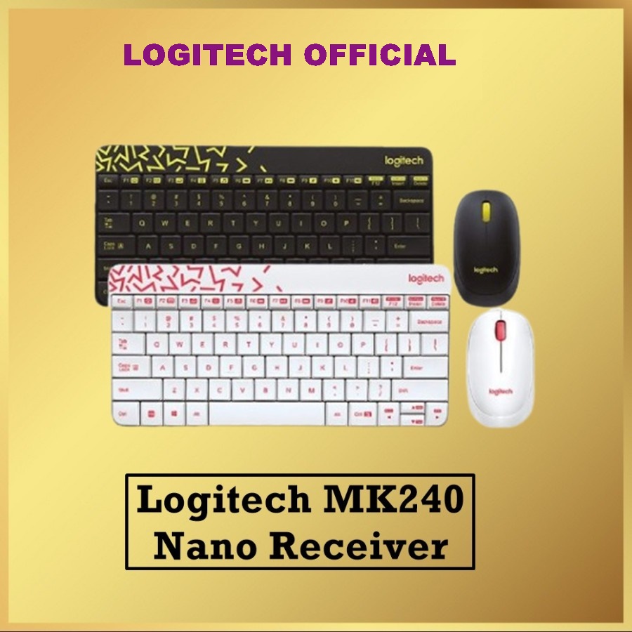 Jual Logitech Wireless Mouse Keyboard MK240 / Combo / MK 240 nano ...