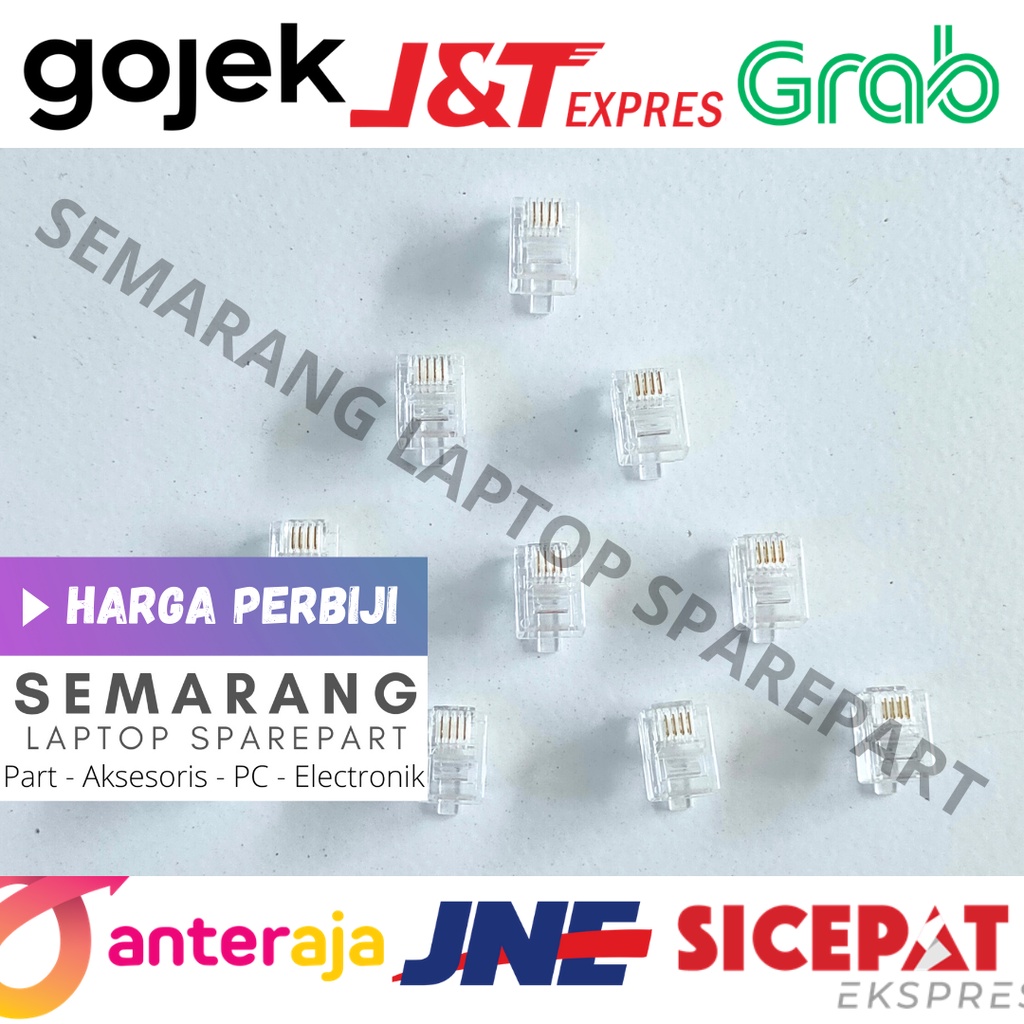 Jual PORT RJ11 Konektor Telephone 2 pin Connector Socket Jack Plug ...
