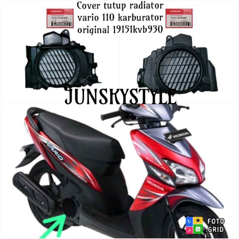Jual Cover tutup radiator vario 110 karburator original 19151kvb930 ...