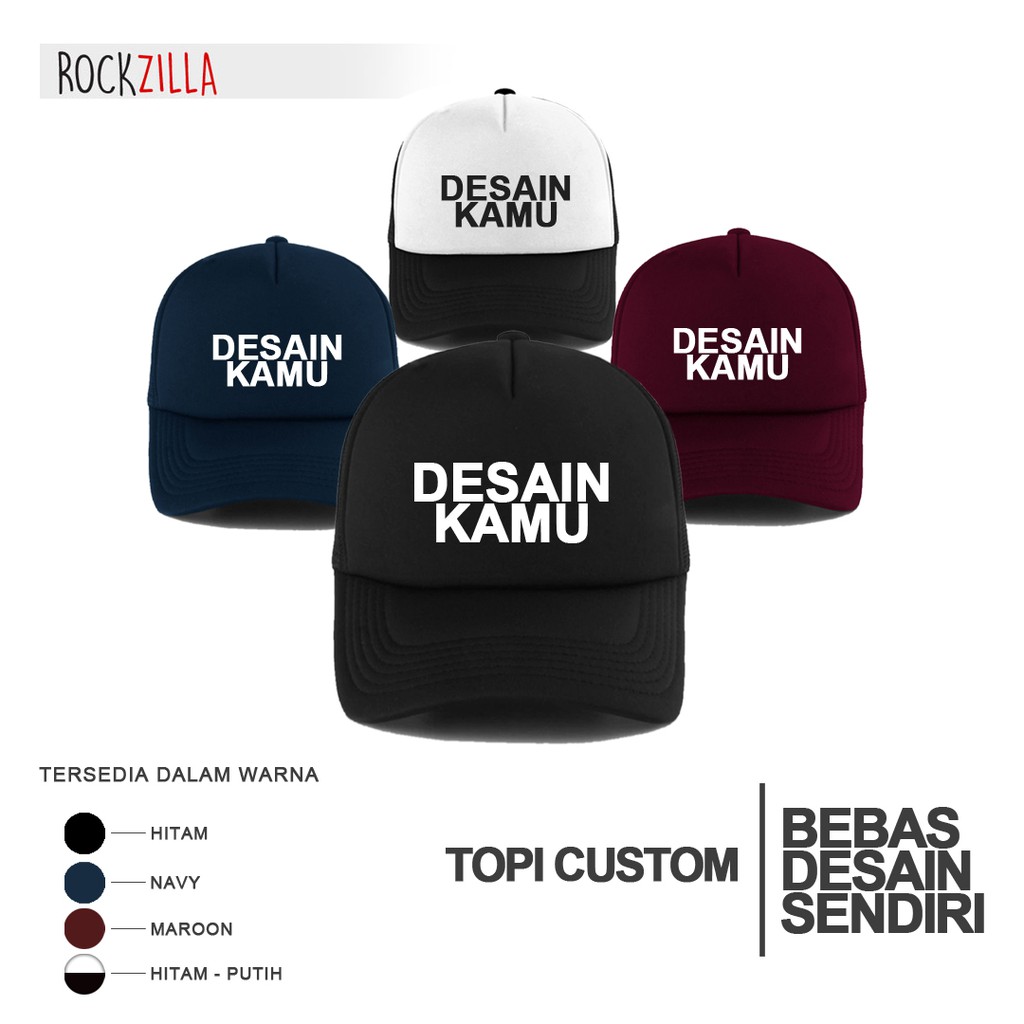 Jual TOPI - TRUCKER - CUSTOM - DESAIN BEBAS - ( CUSTOM DESIGN TRUCKER ...