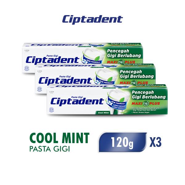 Jual Ciptadent Toothpaste Pasta Gigi Cool Mint 3 x 120 gr | Shopee ...