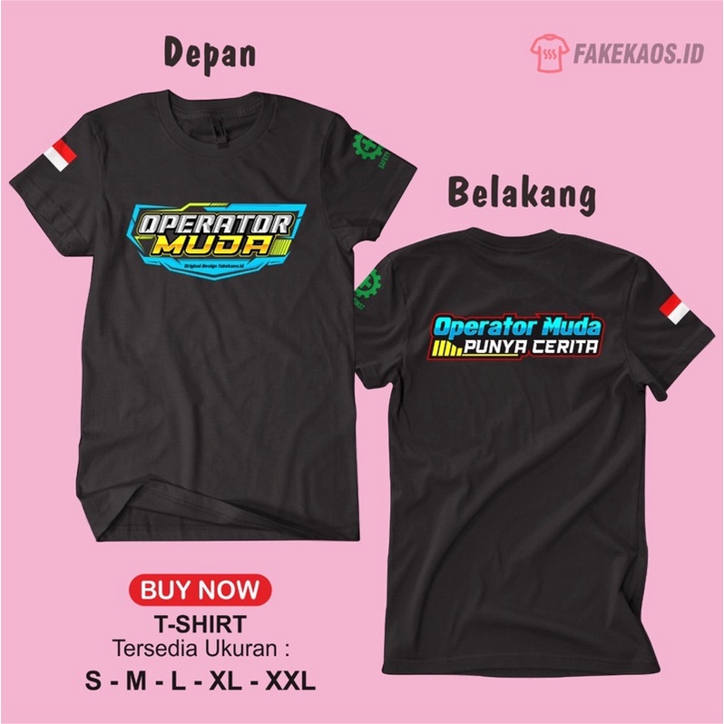 Jual kaos OPERATOR MUDA original (tebal bahan combed 24s) | Shopee Indonesia