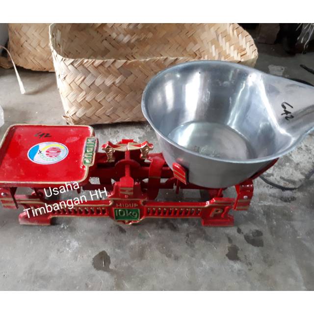 Jual Timbangan bebek/meja/kodok 10kg lengkap 1 set AT 1850gr Besi ...