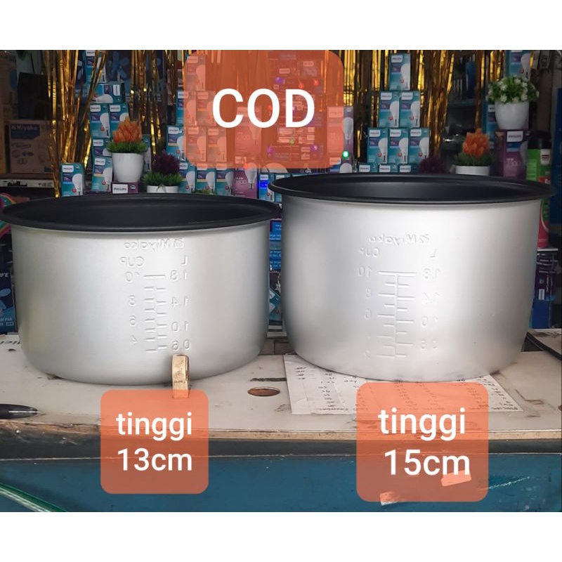 Jual Panci dalam magiccom rice cooker miyako 1,8liter tinggi 13cm dan ...