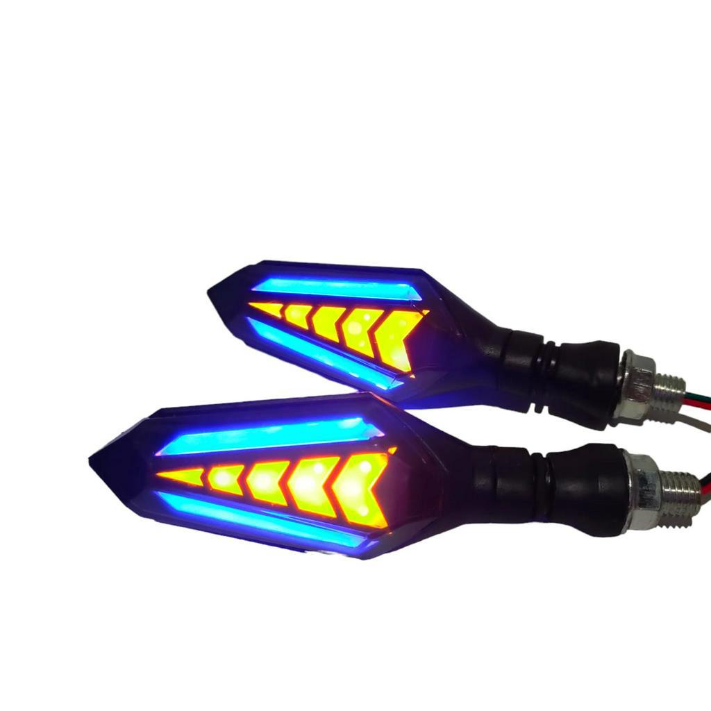 Jual SEN MOTOR LED RUNNING 2 SISI UNIVERSAL VIXION,CB150,MEGAPRO,VERSA ...