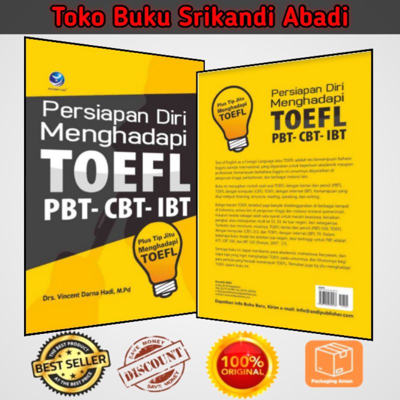 Jual Persiapan Diri Menghadapi Toefl PBT-CBT-IBT, Plus Tip Jitu Menghadapi Toefl | Shopee Indonesia
