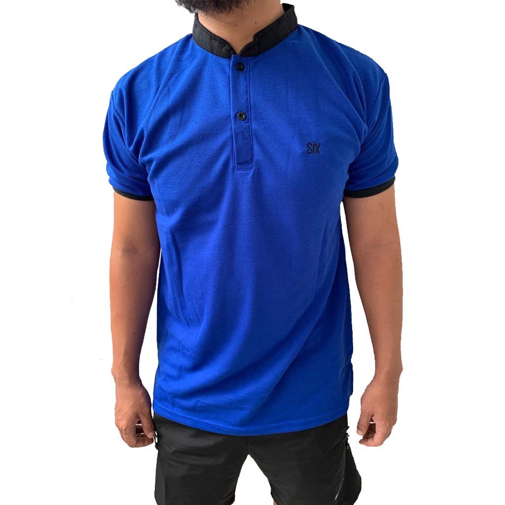 Jual Ouka Kaos Polo Shirt Pria Kerah Sanghai Biru Benhur / Kaos Kerah Pria / Baju Polo Pria ...