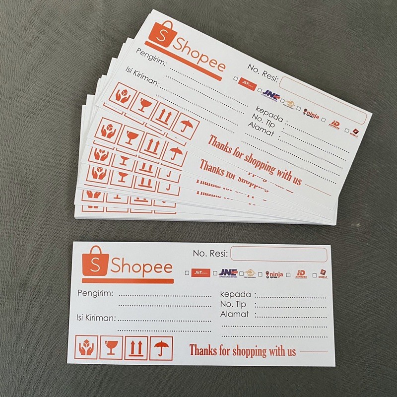 Jual Kartu/label pengiriman Shopee | Shopee Indonesia
