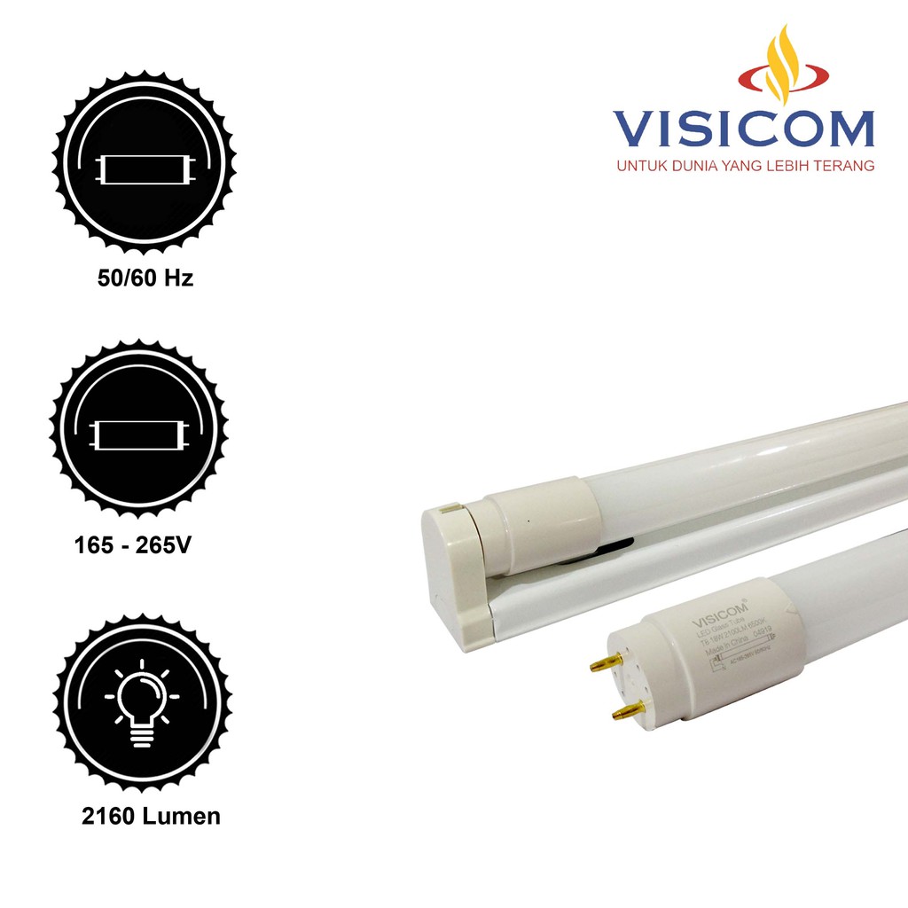 Jual VISICOM Lampu TL LED 18 Watt / T8 + Balak Visicom Smart 120cm ...