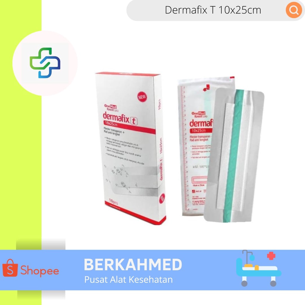 Jual Dermafix T Plester Luka Transparan Anti Air 10x25cm 5x7cm | Shopee ...