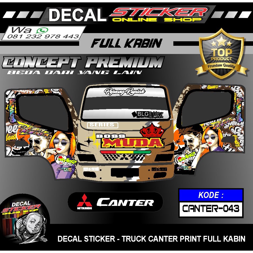 Jual STIKER TRUK CANTER FULL KABIN DECAL STICKER KEREN | Shopee Indonesia