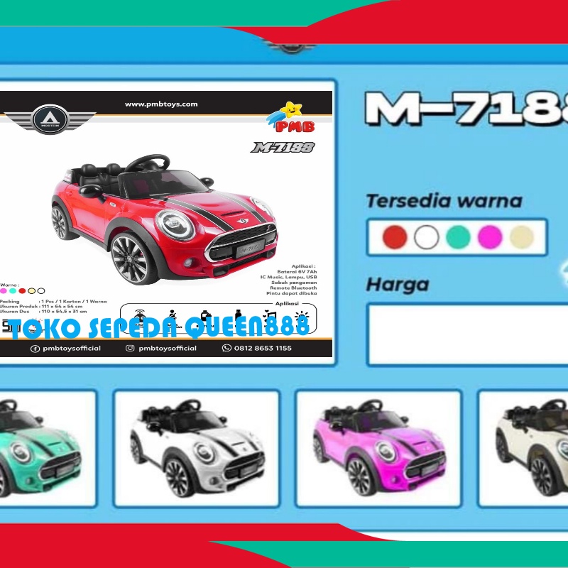 Jual Mobil Aki Anak PMB MINI COOPER MORTEIN 7188 M-7188 | Shopee Indonesia