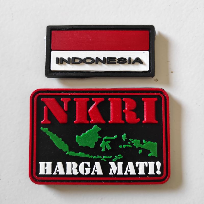 Jual PATCH RUBBER SATU SET LOGO NKRI HARGA MATI PULAU+BENDERA KECIL ...