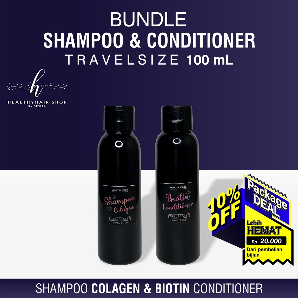 Jual BUNDLE SHAMPOO & CONDITIONER Travel Size 100 mL / Free & Low ...
