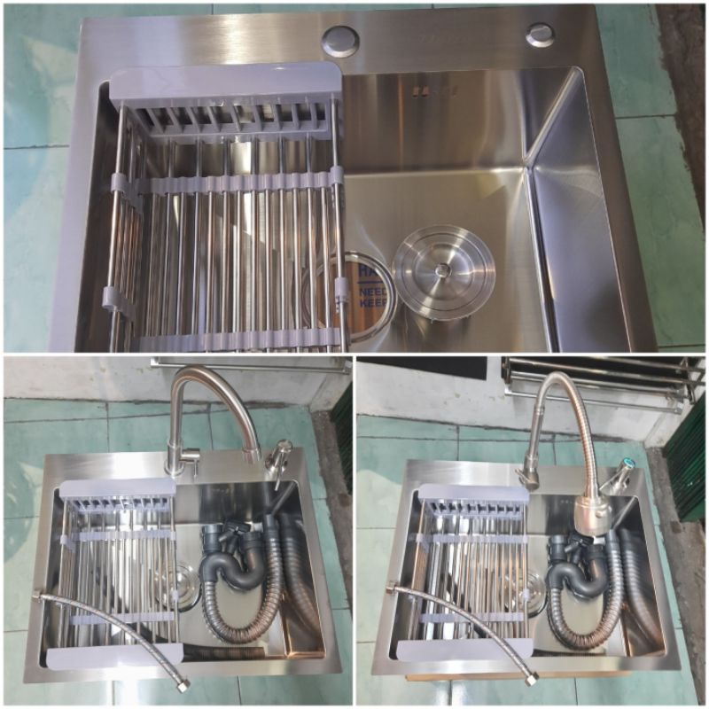 Jual PROMO BAK CUCI PIRING STAINLESS 304 TEBAL UKURAN 52x43/KITCHEN ...