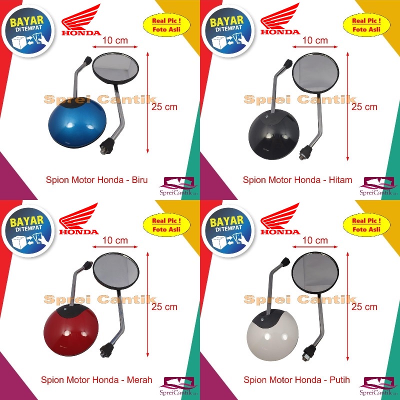 Jual [COD] Spion Variasi Motor HONDA Model Scoopy - Kaca Bulat Tangkai ...