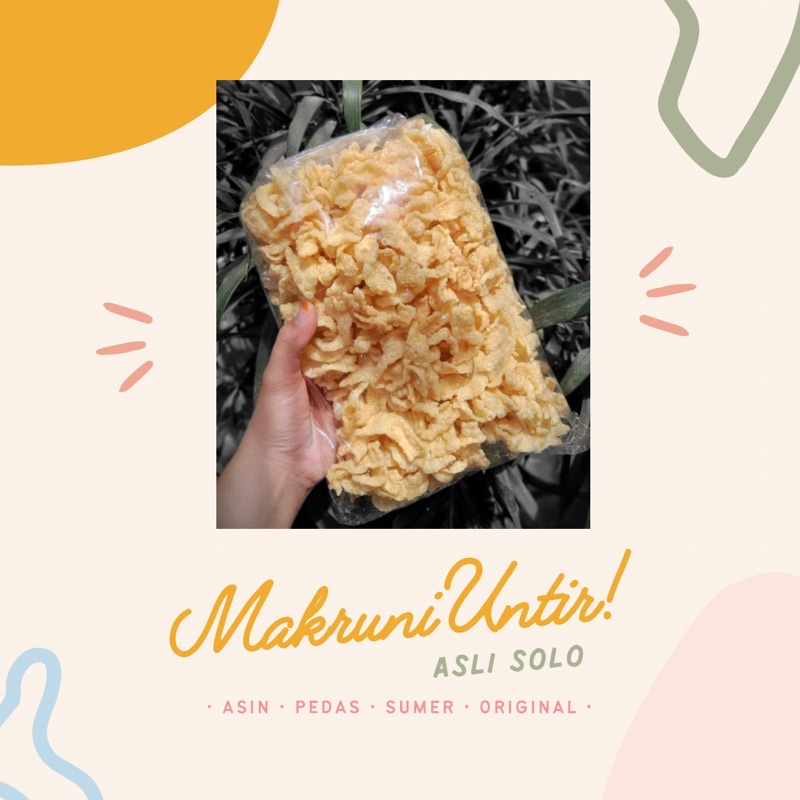 Jual MAKRUNI UNTIR SOLO 250GR / Jajanan Enak / Snack Murah / Makaroni ...