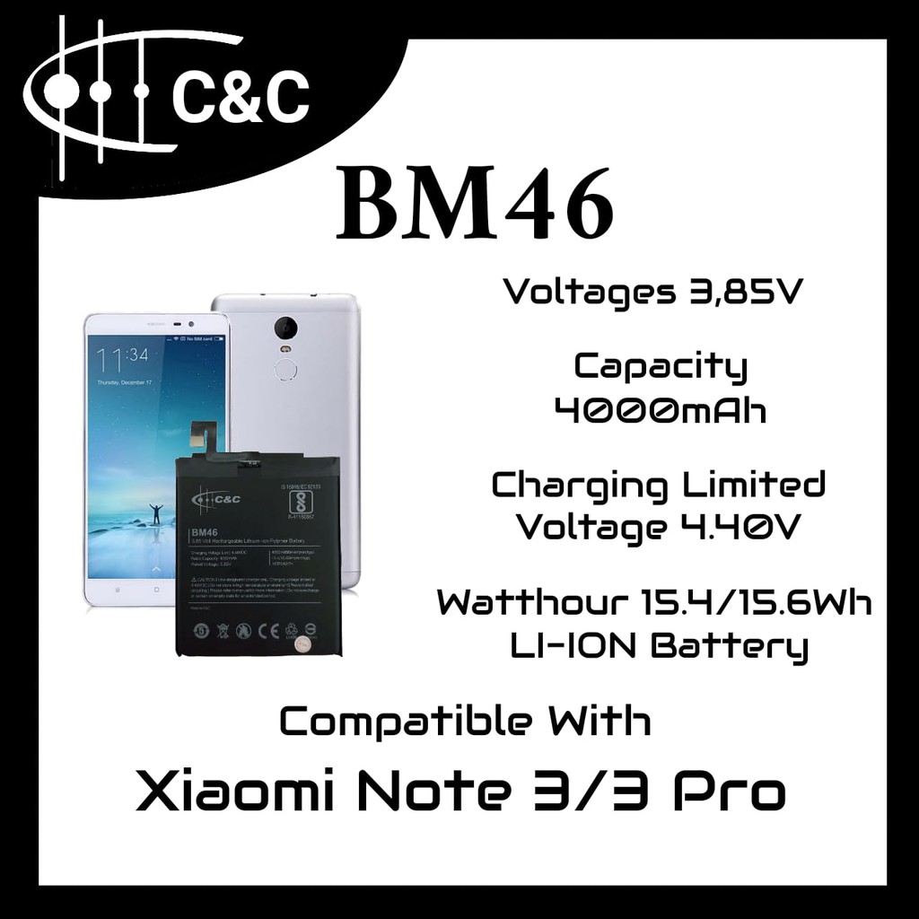Jual (188) Batre battery baterai Xiaomi Redmi Note 3 / Note 3 pro ...