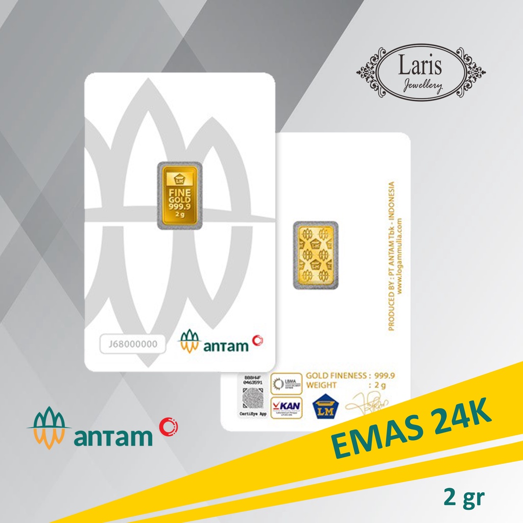 Jual laris jewellery Logam Mulia Antam Certieye 2gr | Shopee Indonesia