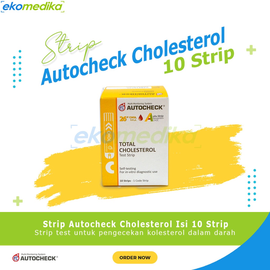 Jual STRIP AUTOCHECK Cholesterol / Strip Kolesterol - ISI 10 STRIP ED ...