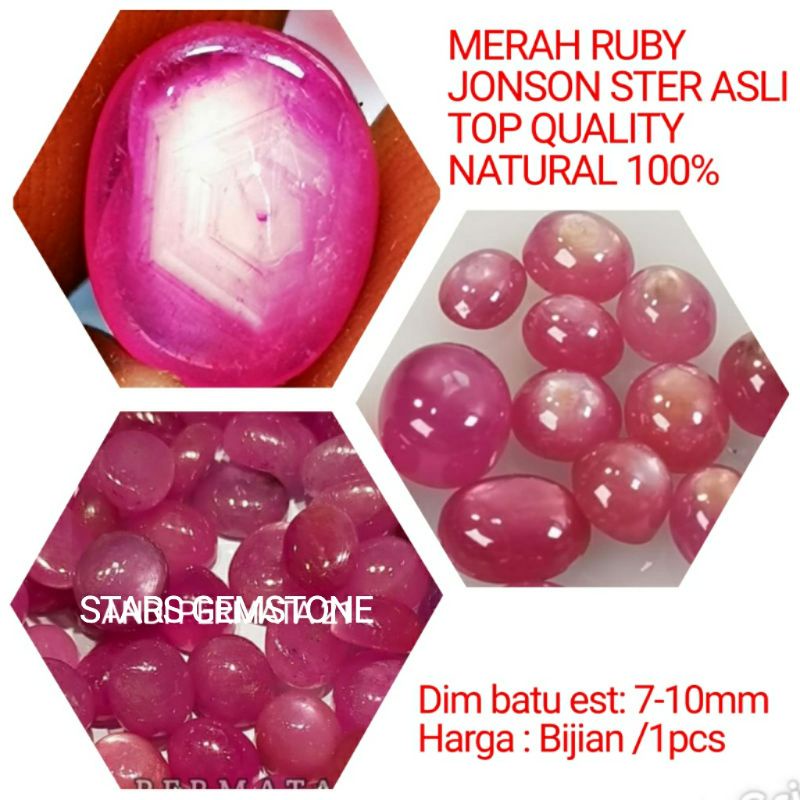 Jual BATU PERMATA MERAH RUBY JHONSON ASLI NATURAL 100% | Shopee Indonesia