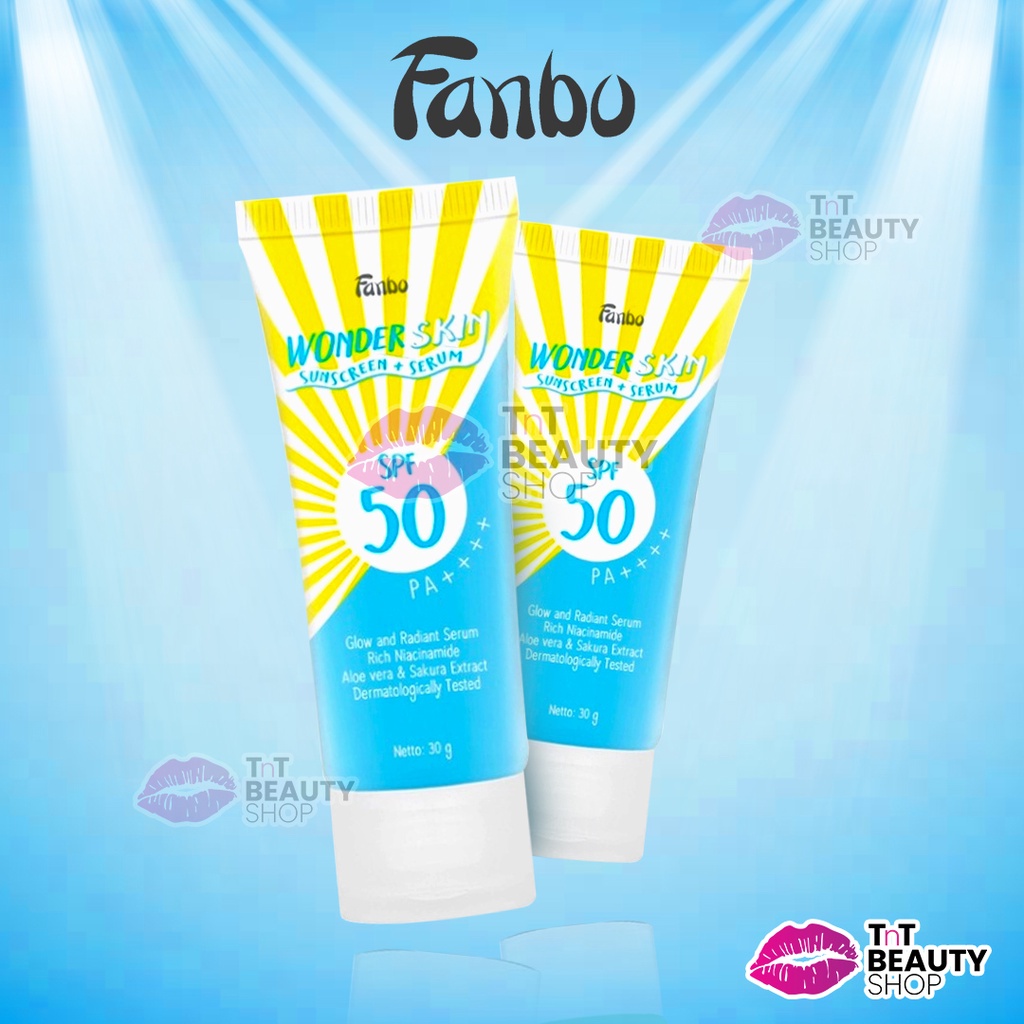 Jual Fanbo Wonder Skin Sunscreen & Serum - SPF 50 PA ++++ 30gr | TnT ...