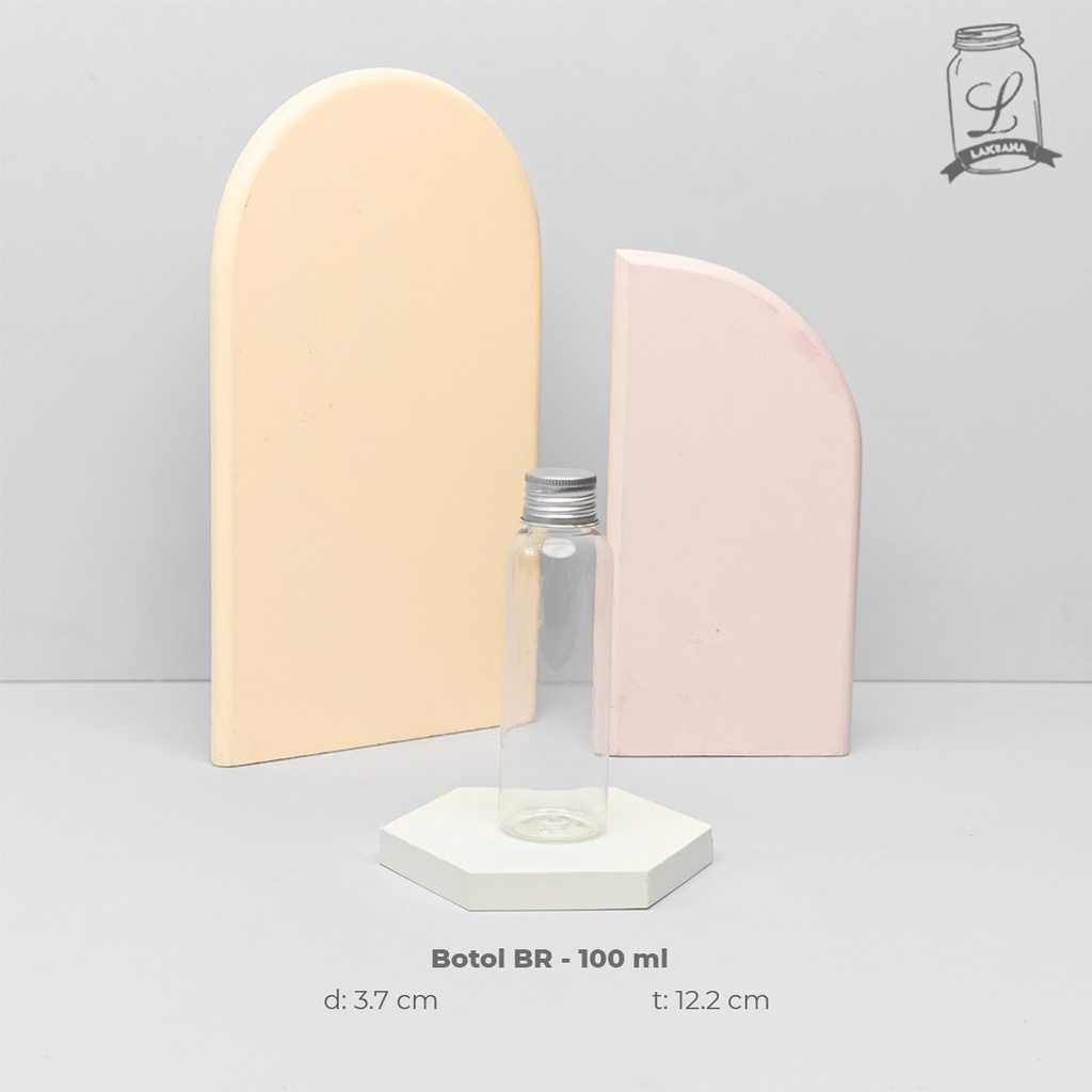 Jual Botol BR - 100 ml tutup aluminium tebal premium / botol 100ml ...